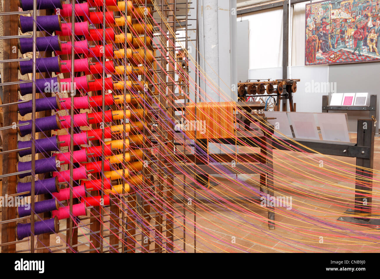 France, Nord, Roubaix, coils of wire loom to the museum of the ...