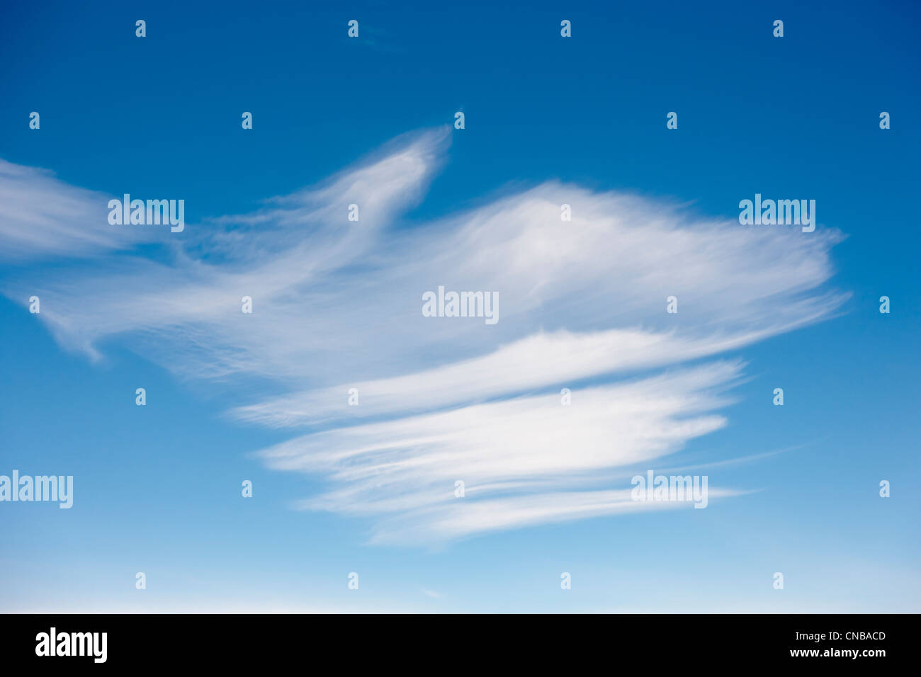 Aerial view of a cloud formation against a blue sky Stock Photo - Alamy