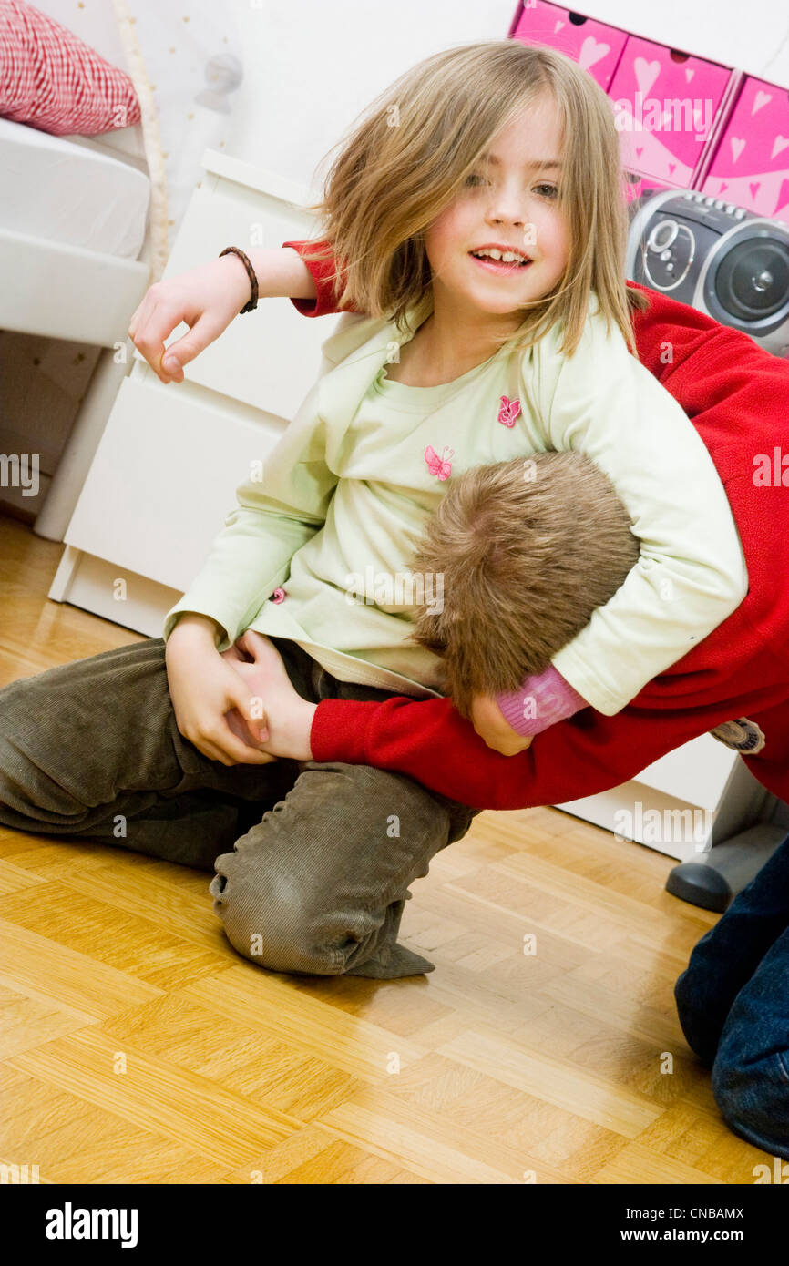 Children fighting 7 years hi-res stock photography and images - Alamy