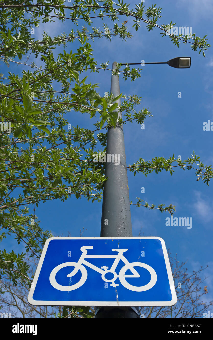 Blue cycle lanes hi-res stock photography and images - Alamy