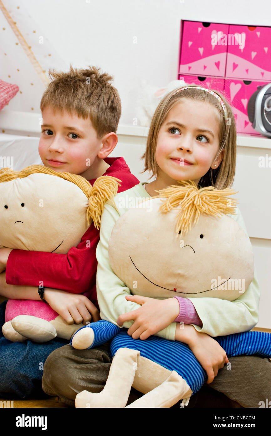 Boy playing with puppets hi-res stock photography and images - Alamy