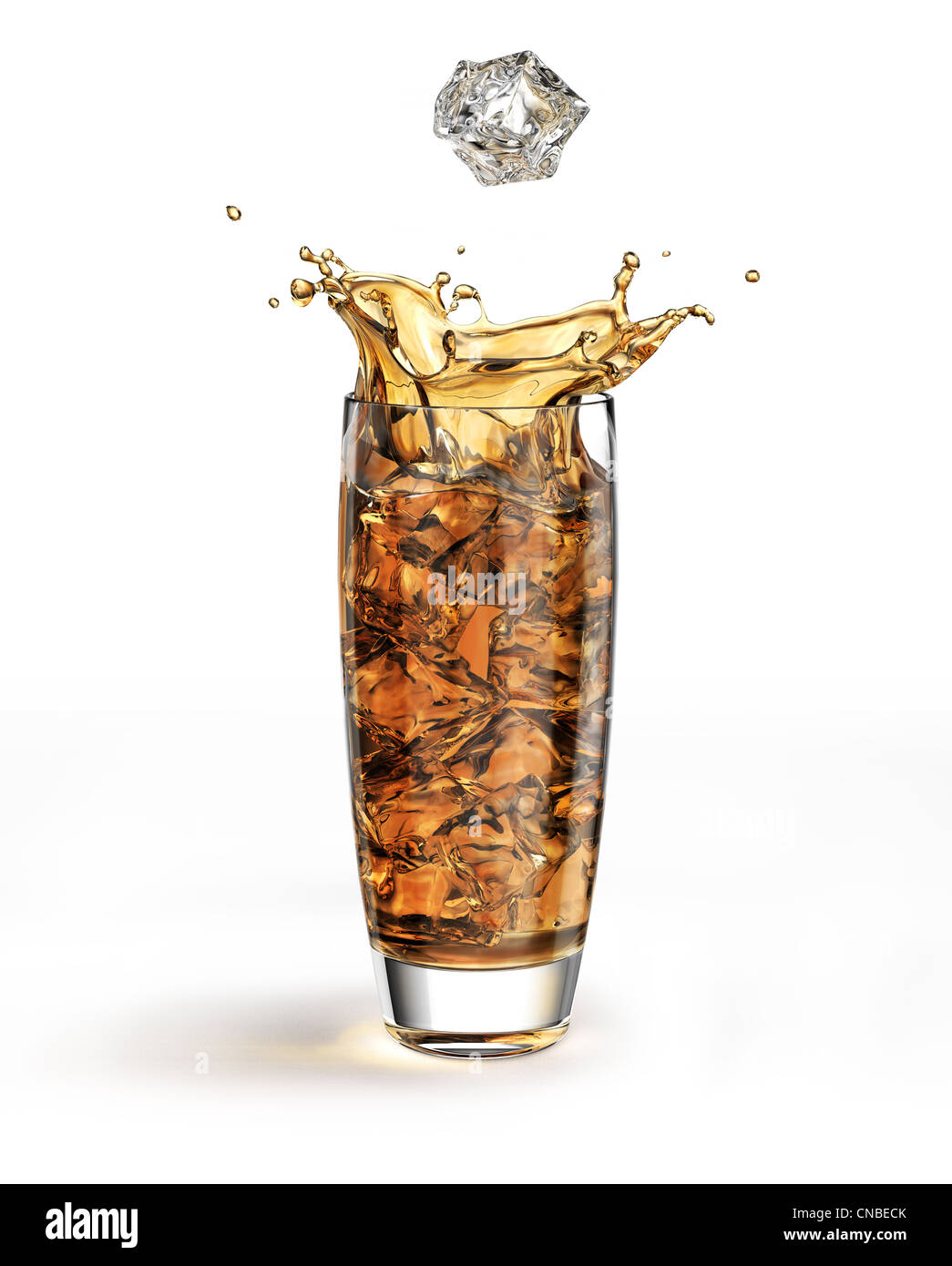 Tall glass of cola with ice cubes hi-res stock photography and images ...