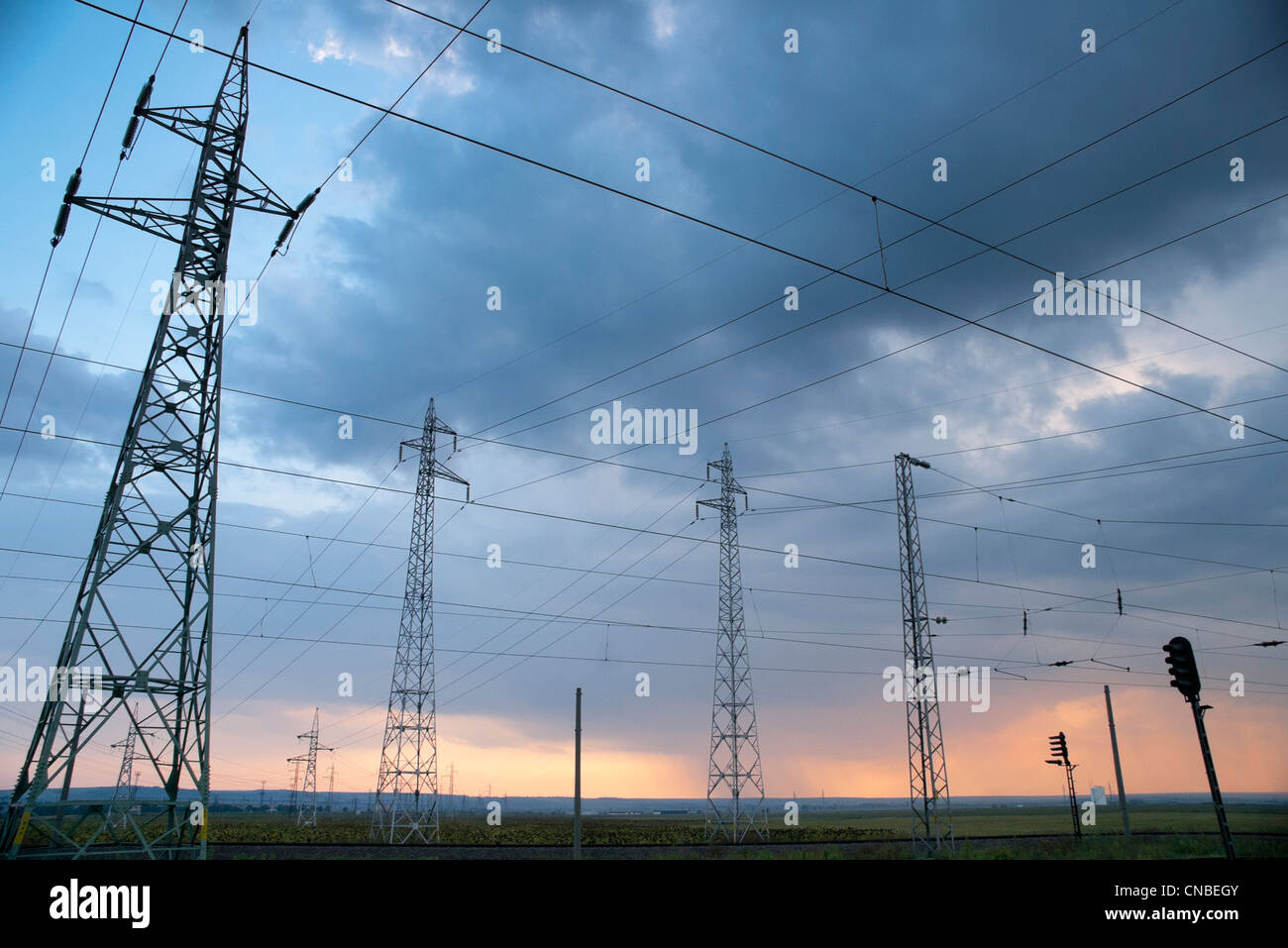 High voltage power cable crossing hi-res stock photography and images ...