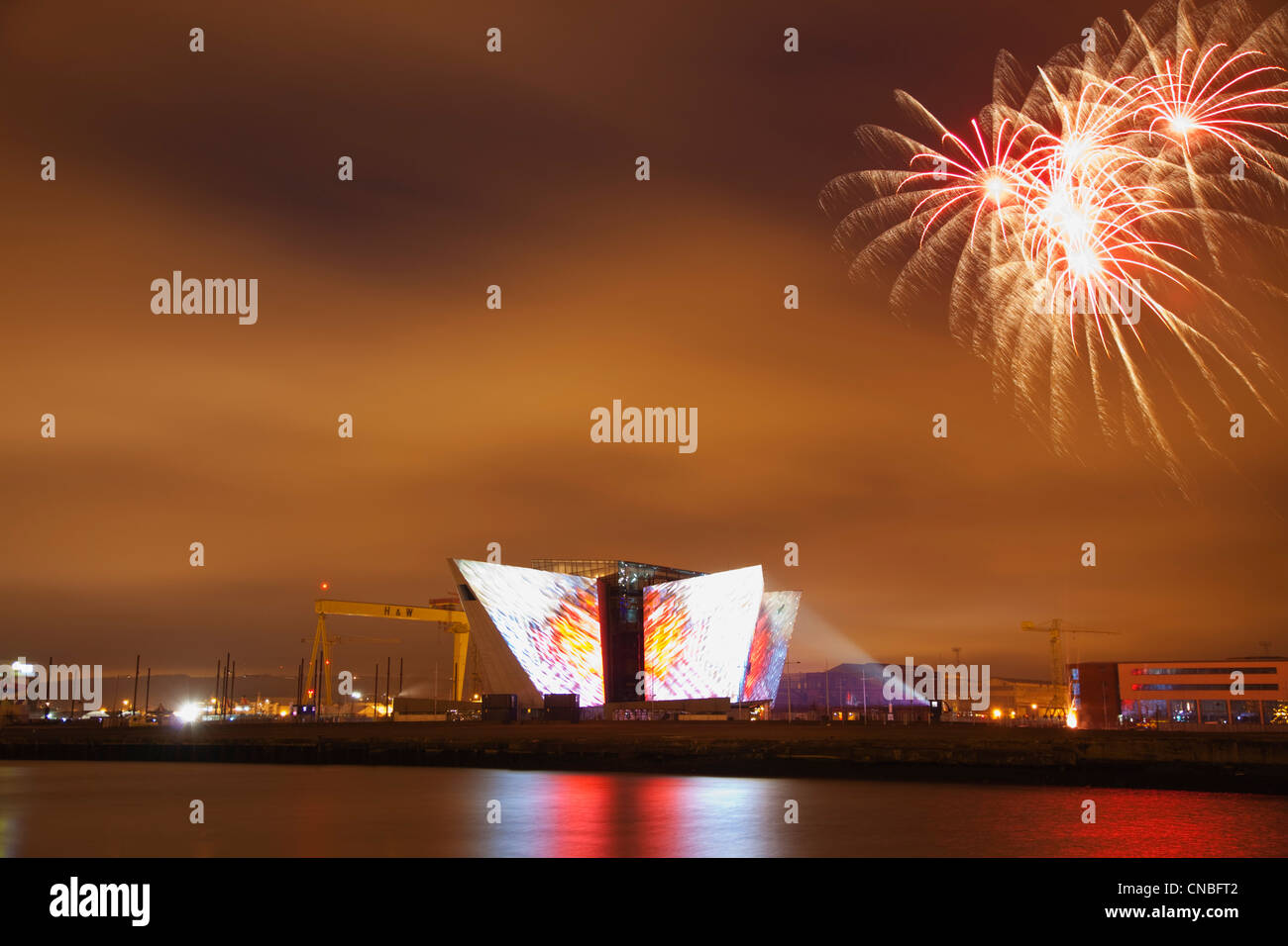 Ireland, North, Belfast, Titanic Quarter, Visitor centre designed by ...