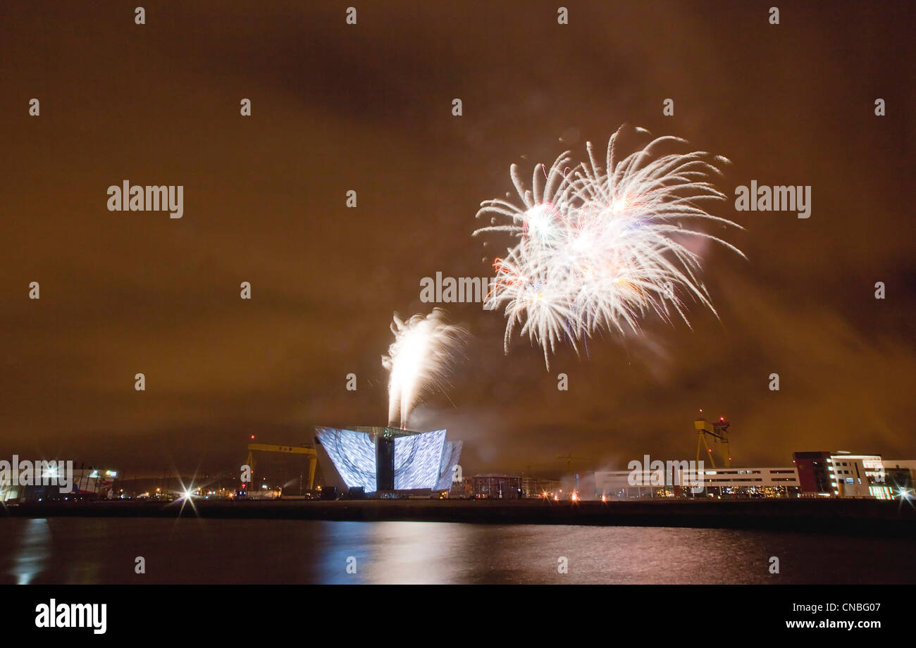 Ireland, North, Belfast, Titanic Quarter, Visitor centre designed by ...