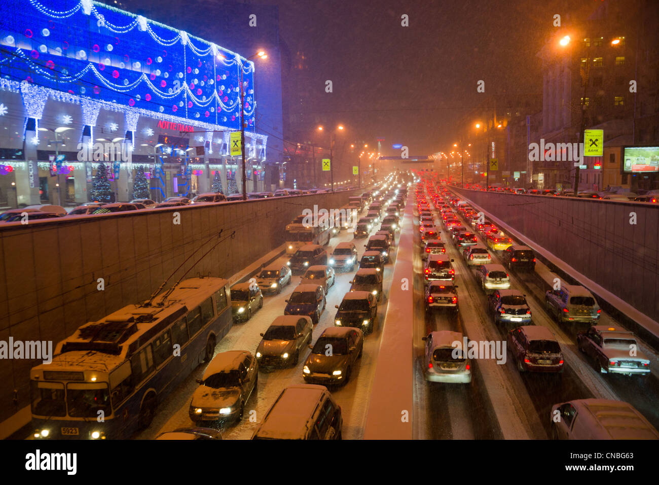 Moscow traffic jam hi-res stock photography and images - Alamy