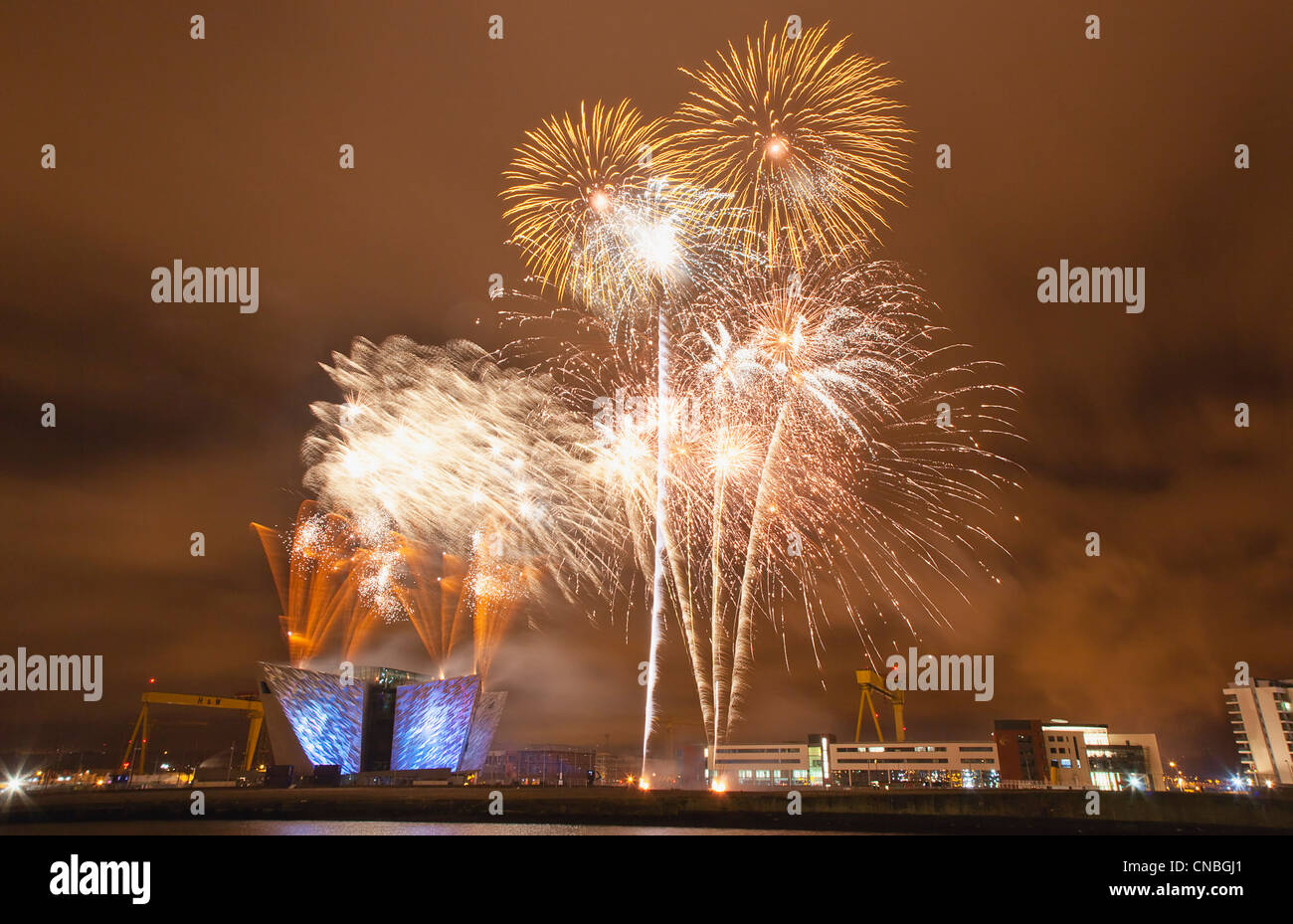 Ireland, North, Belfast, Titanic Quarter, Visitor centre designed by ...