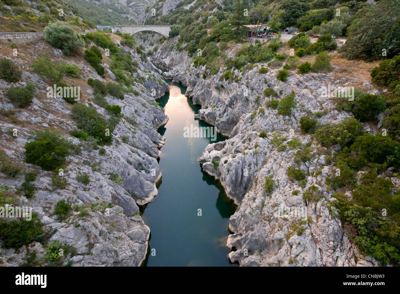 France, Herault, Gorges de l'Herault, views from the Devil's Bridge ...
