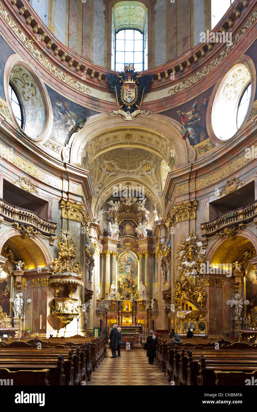 Austria, Vienna, Petersplatz, St. Peter Church (Peterskirche), built in ...