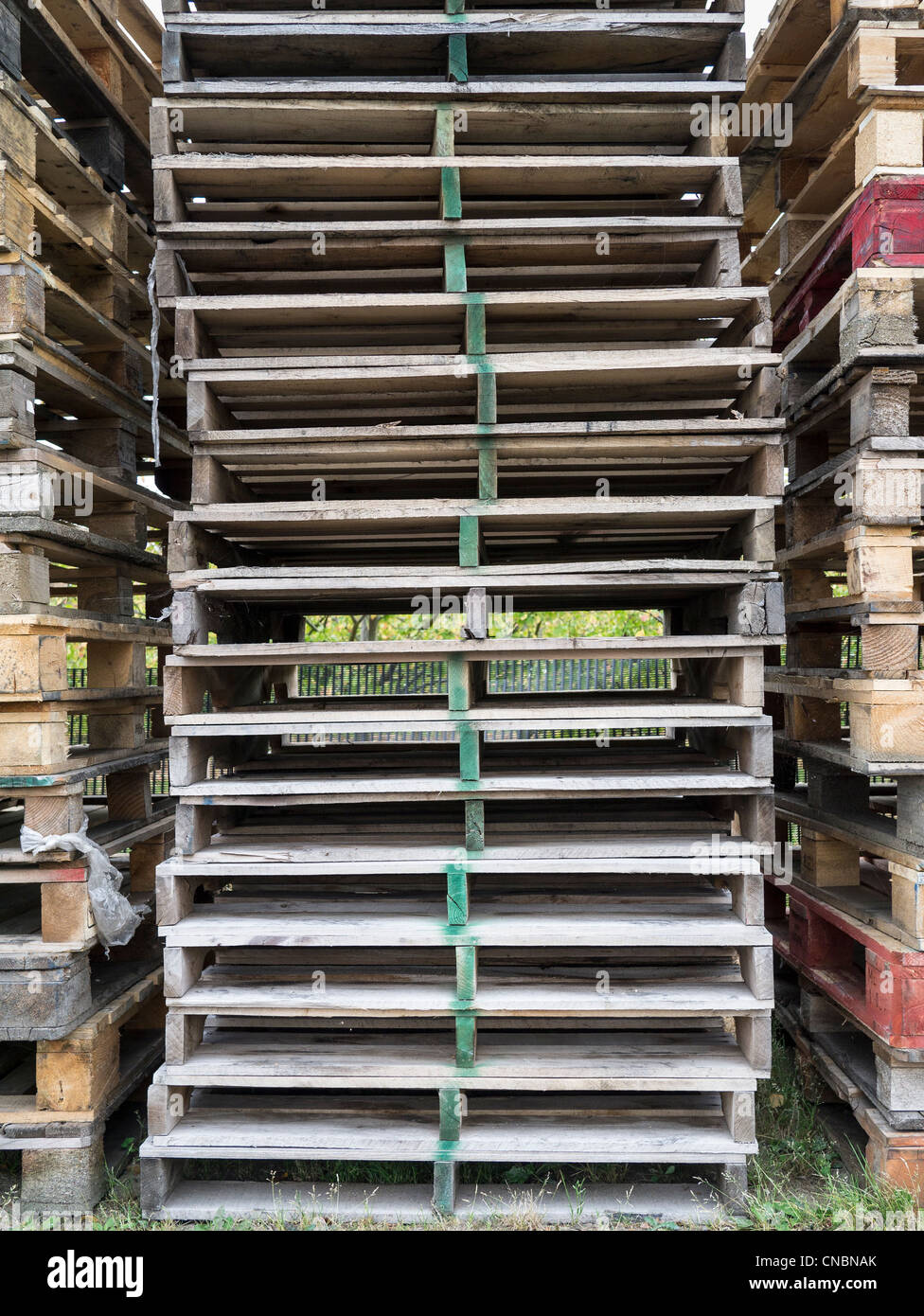 Stacked Wooden Pallets Stock Photos & Stacked Wooden Pallets Stock ...