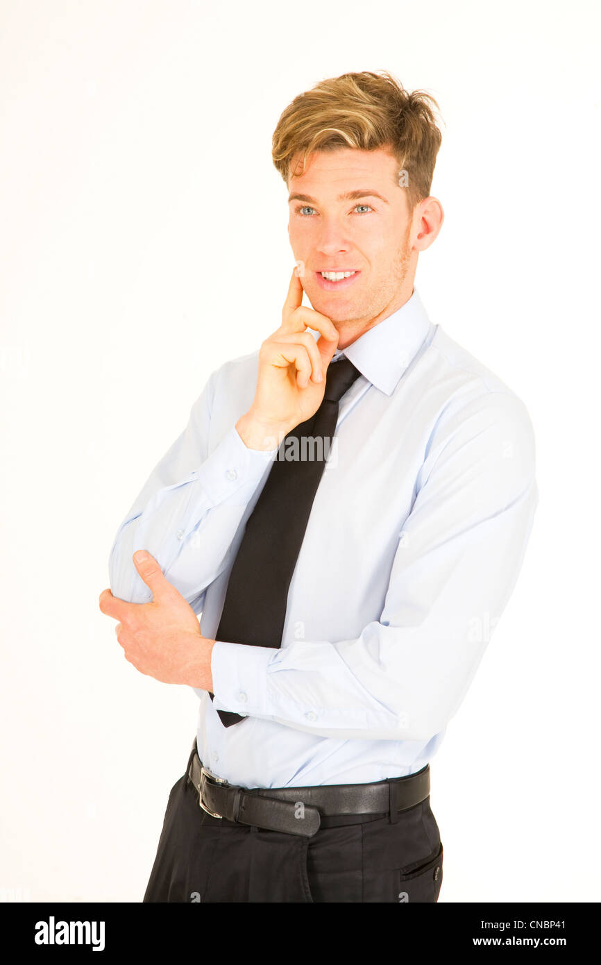 Thoughtful tie hi-res stock photography and images - Alamy