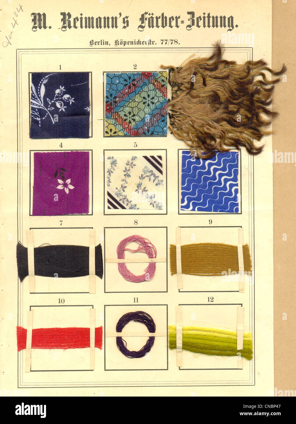 Colour samples for wool and silk Stock Photo - Alamy