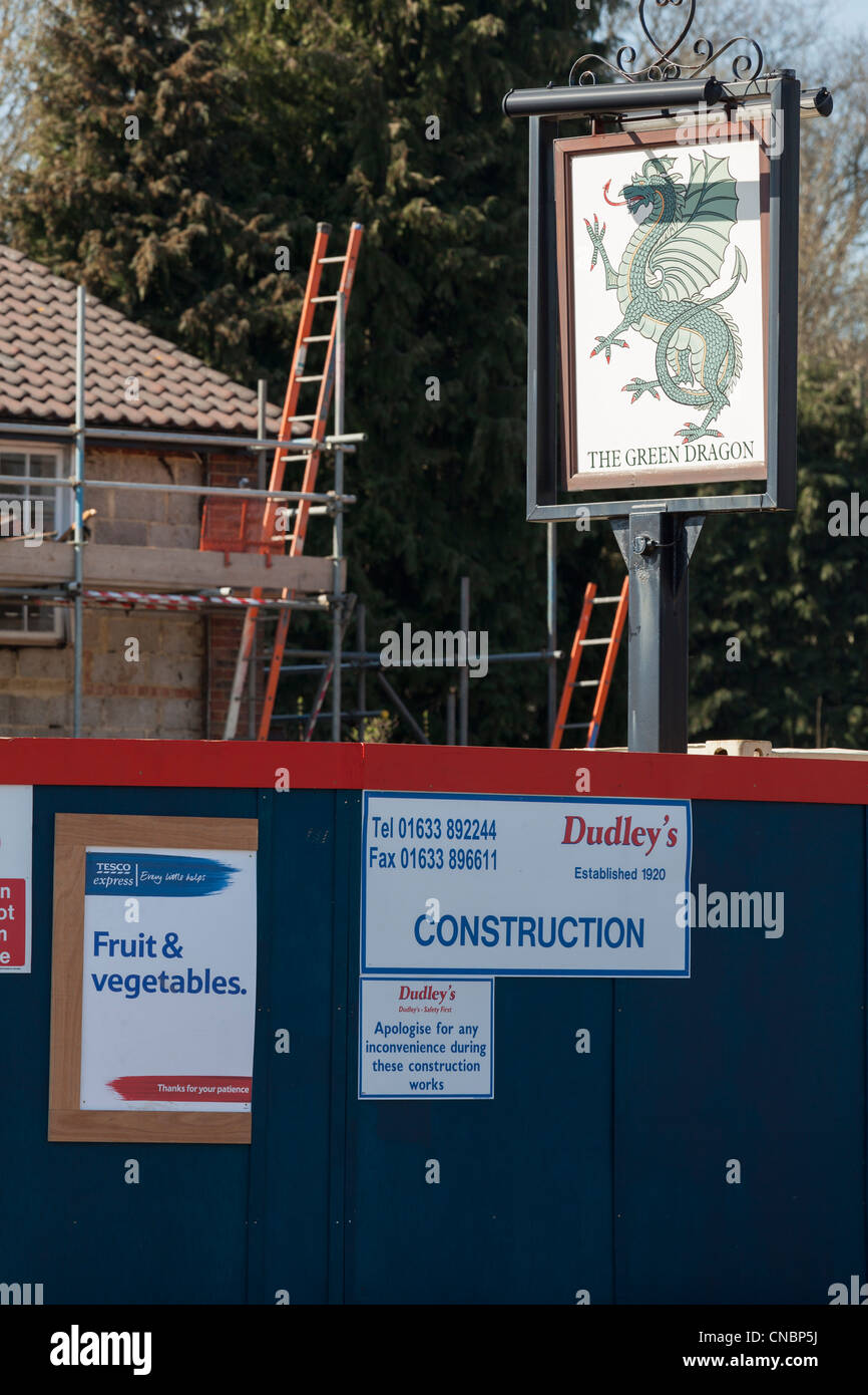 urban pub closed down to be redeveloped as a Tesco Express store Stock ...
