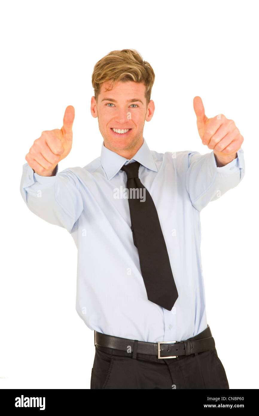 businessman with thumbs up Stock Photo - Alamy