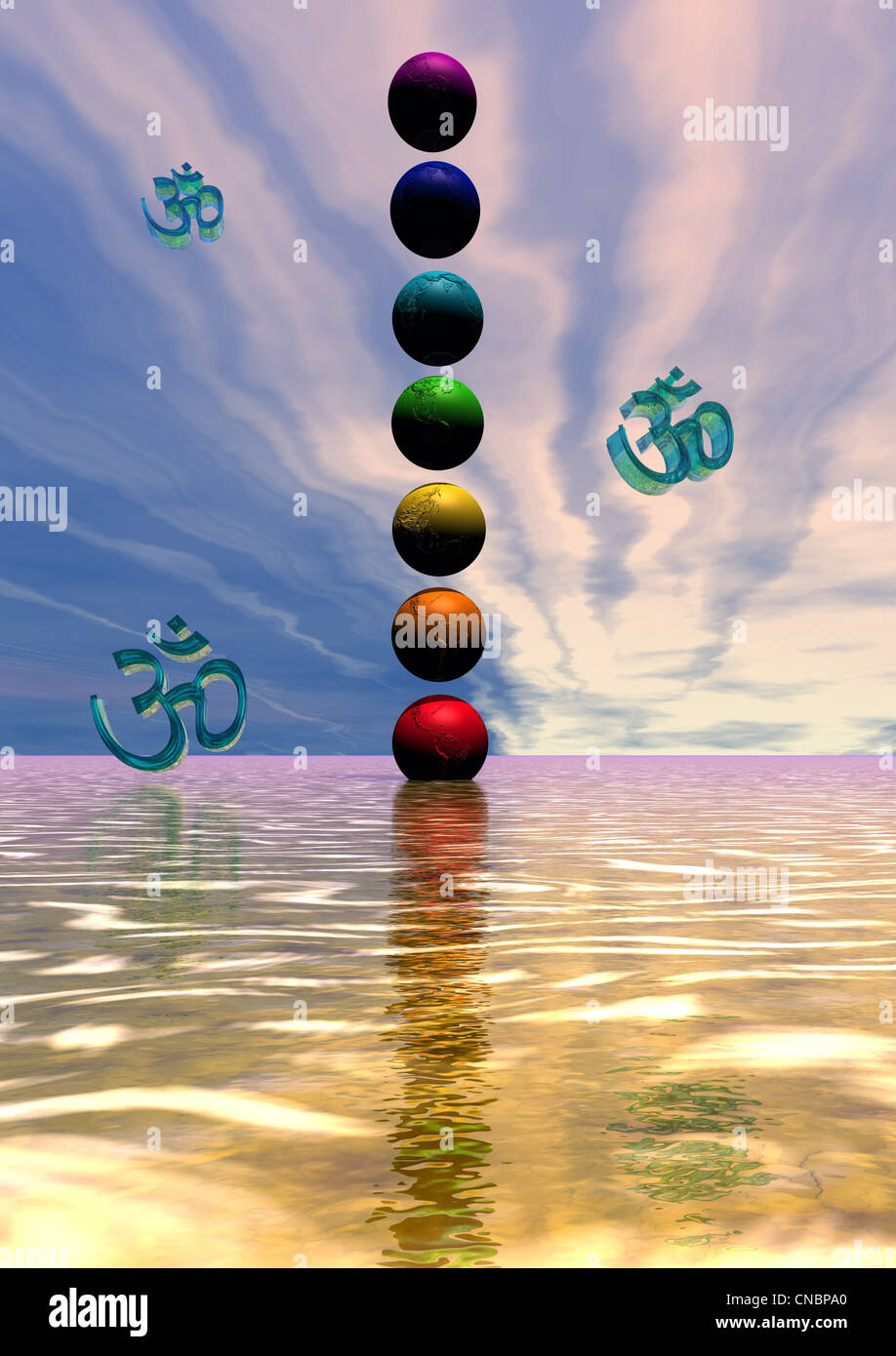 chakra and aum Stock Photo - Alamy