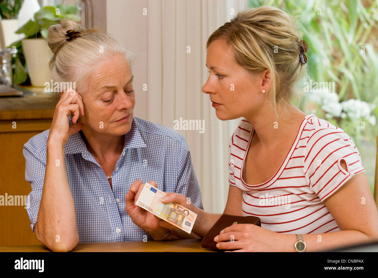 Parent Giving Child Money Euro High Resolution Stock Photography and ...