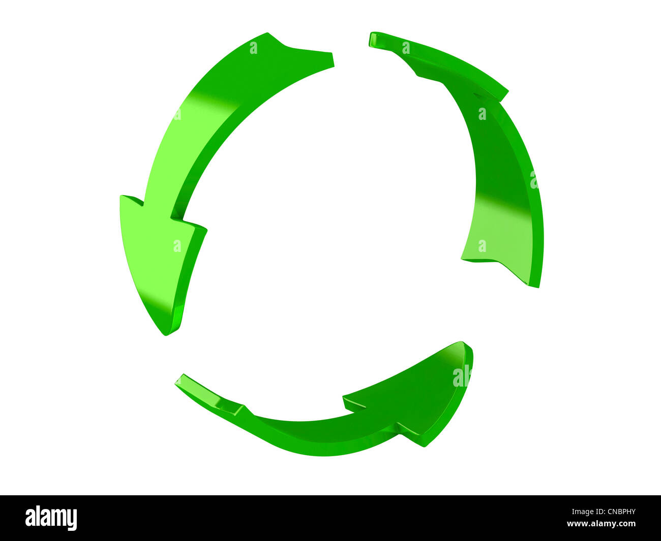 3d render of recycle arrows Stock Photo - Alamy