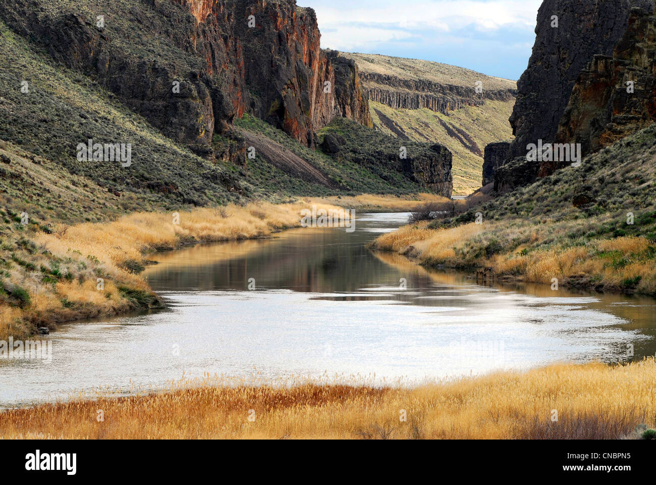 The Owyhee River flowing through a remote corner of Southeast Oregon ...
