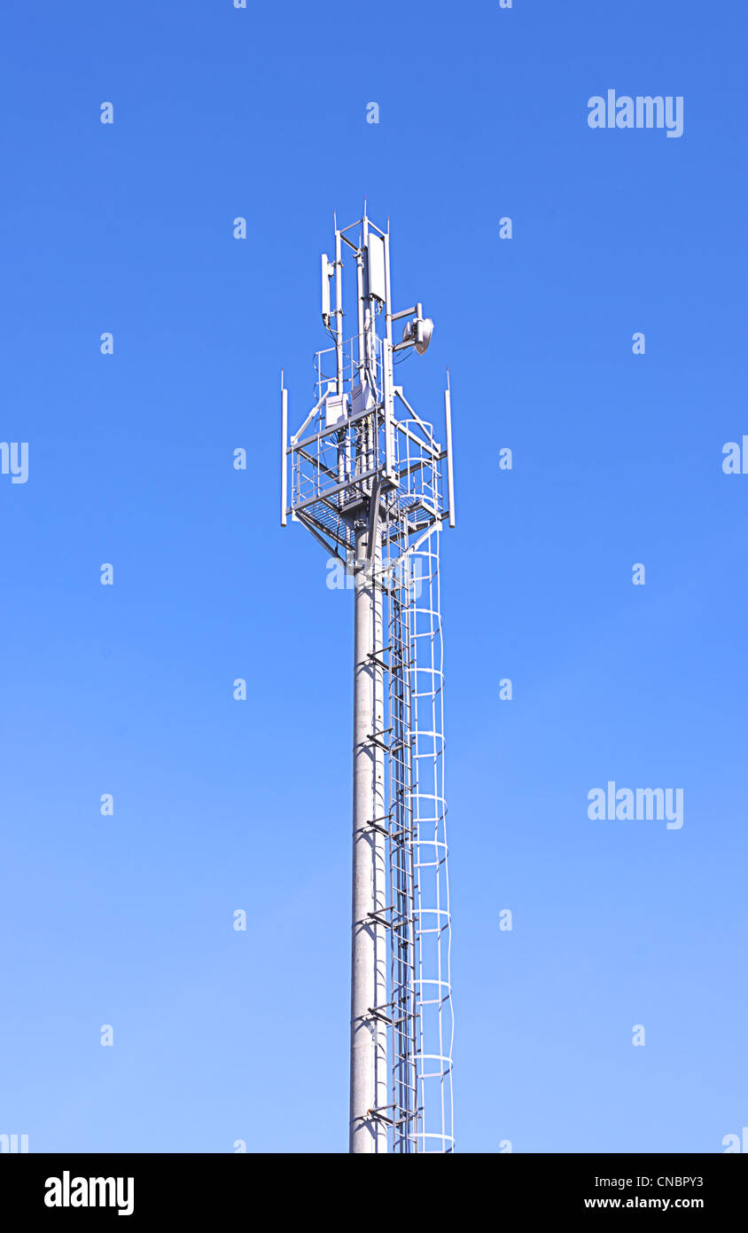 Telecommunications tower with antenna Stock Photo - Alamy
