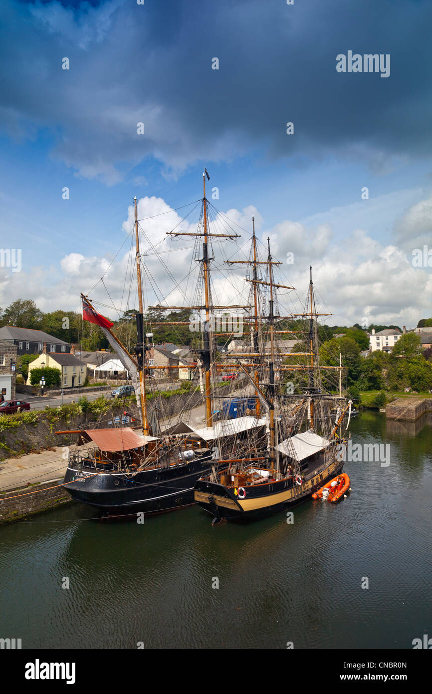 Two tall ships 'Kaskelot' and 'Phoenix' berthed in the harbour at ...