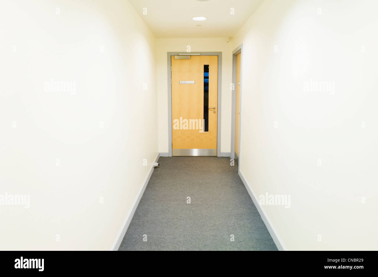 Corridor and door to classroom in a modern secondary school Stock Photo ...