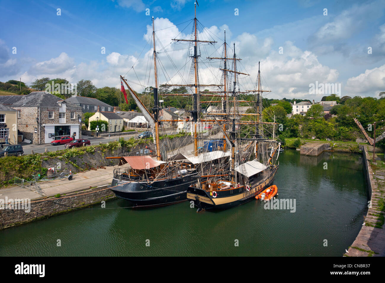 Two tall ships 'Kaskelot' and 'Phoenix' berthed in the harbour at ...