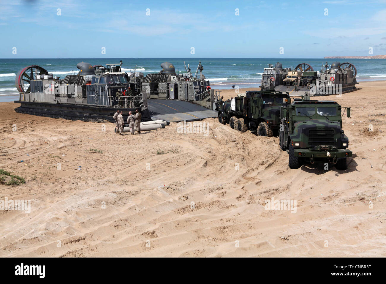 MOROCCO - 7-ton transport trucks from Combat Logistics Battalion 24 ...