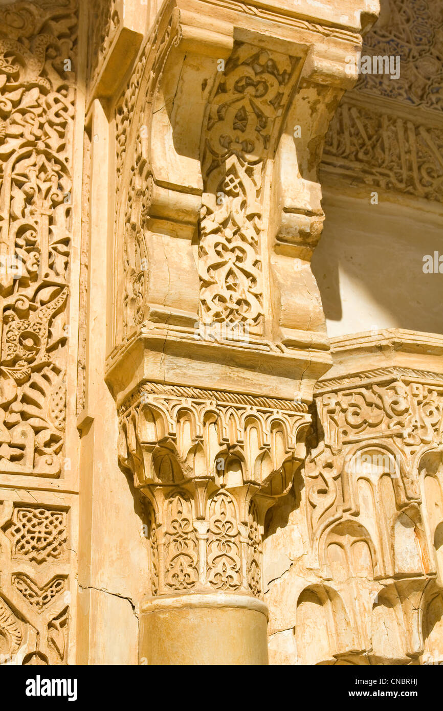 Column capital detail. Alhambra, Granada, Spain Stock Photo - Alamy