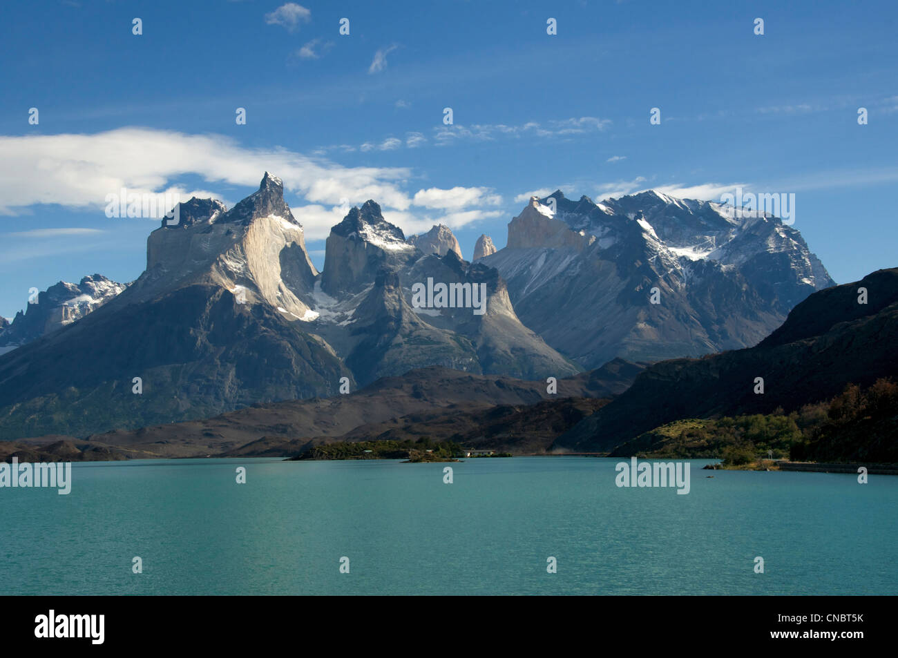 Lago Pehoe with Cuernos del Paine Torres del Paine National Park ...