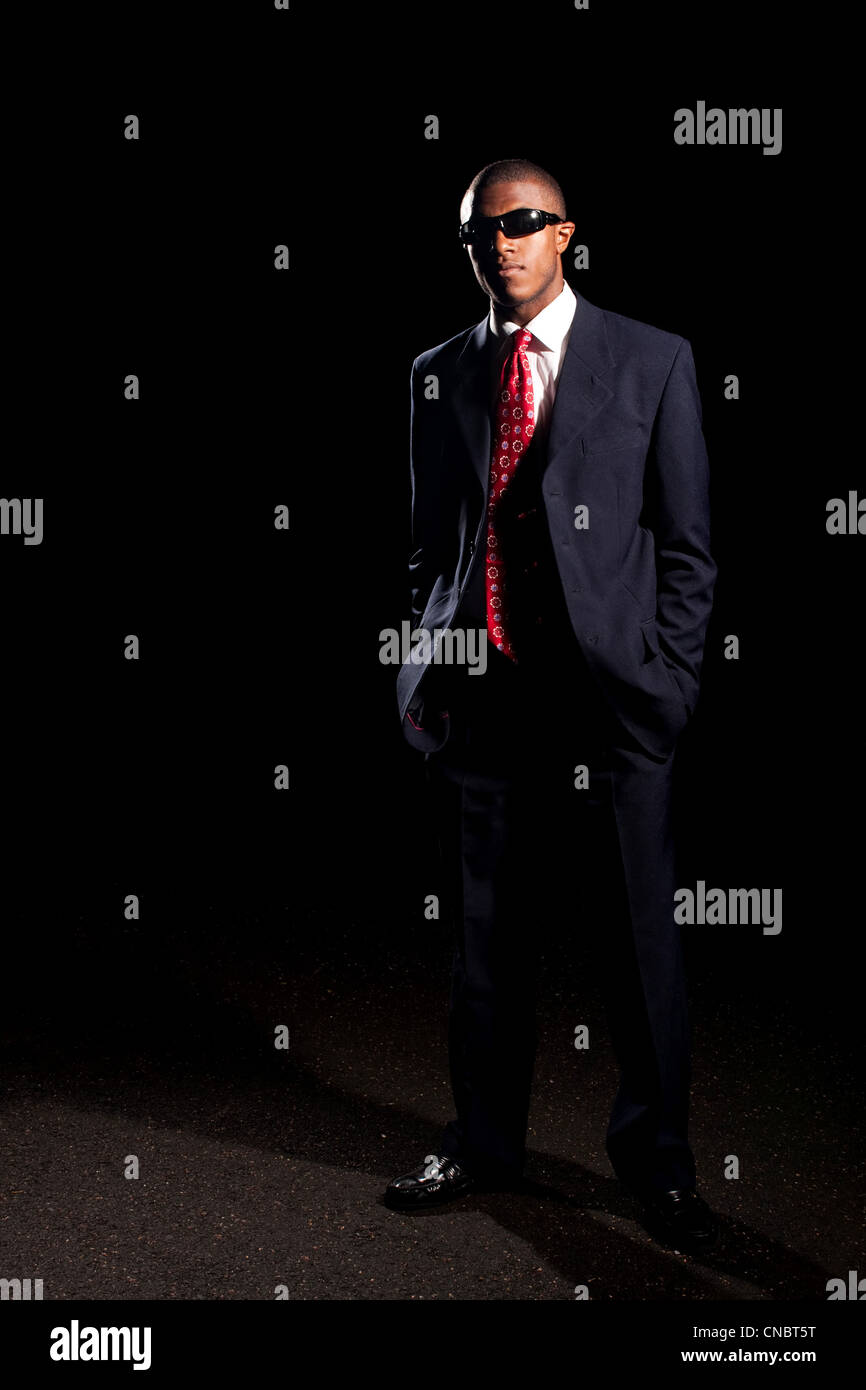 Black man wearing a suit hi-res stock photography and images - Alamy