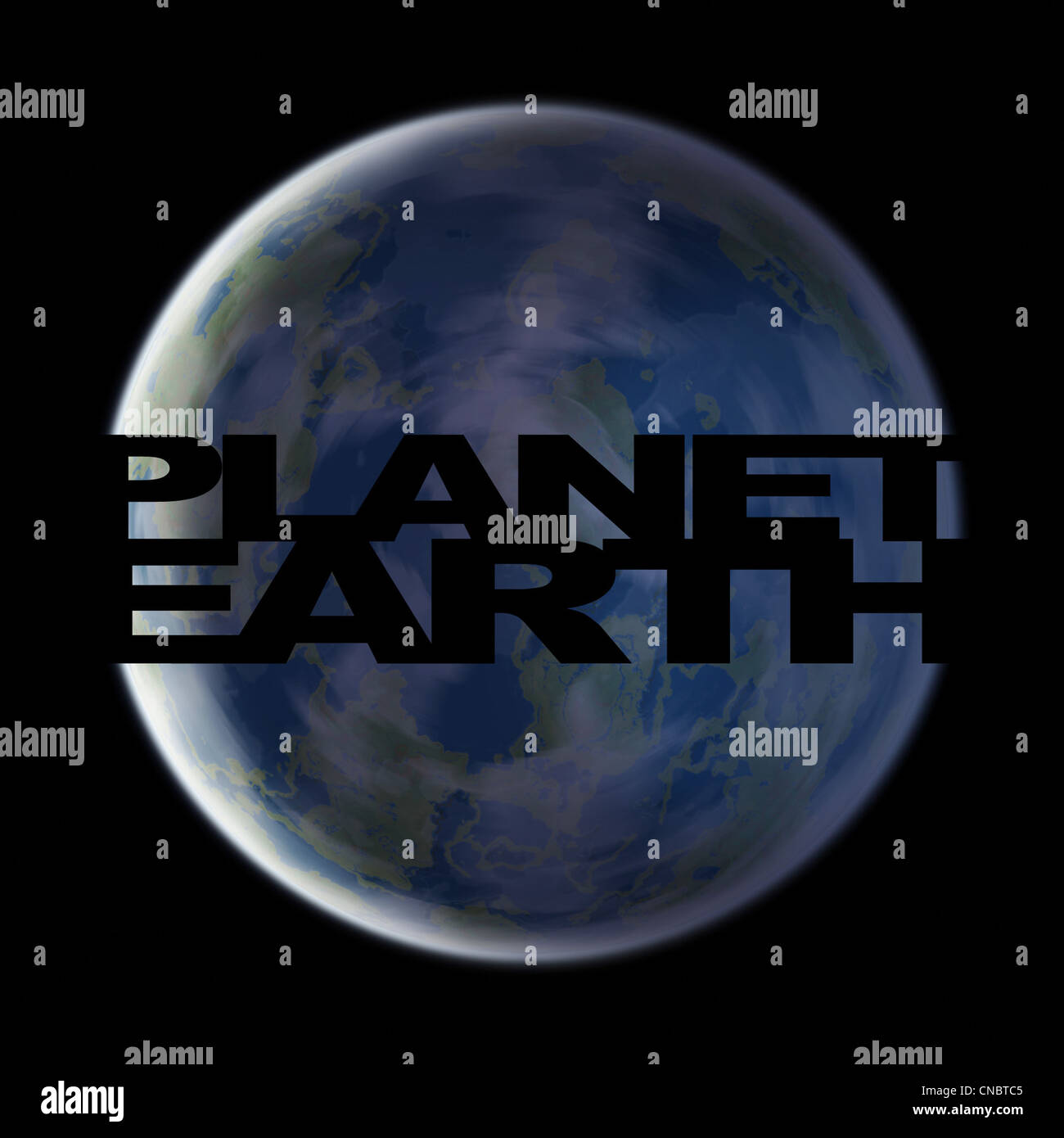 A 3d planet earth illustrations over a black background Stock Photo - Alamy
