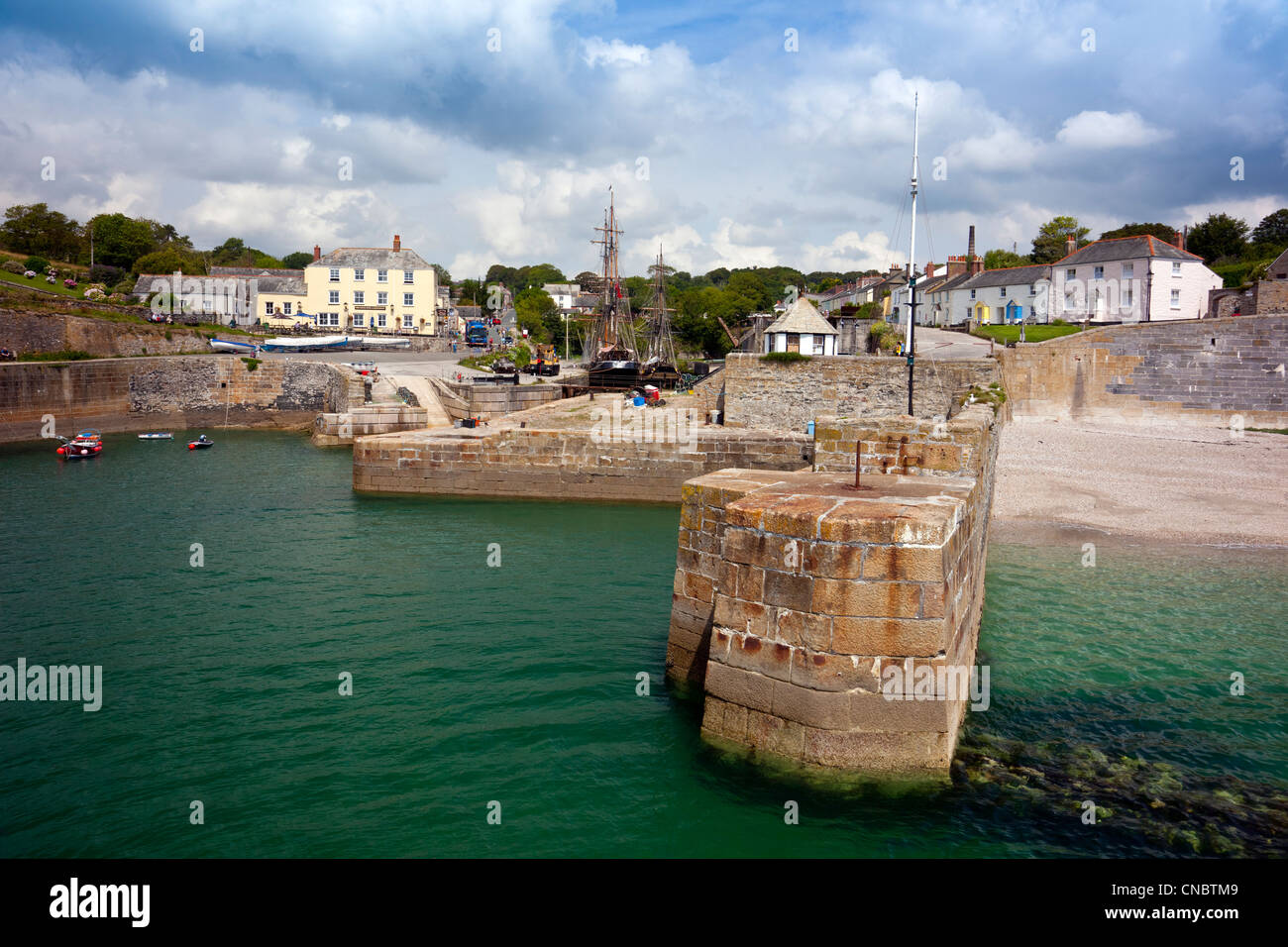 The outer harbour at Charlestown in Cornwall, England, UK Stock Photo ...