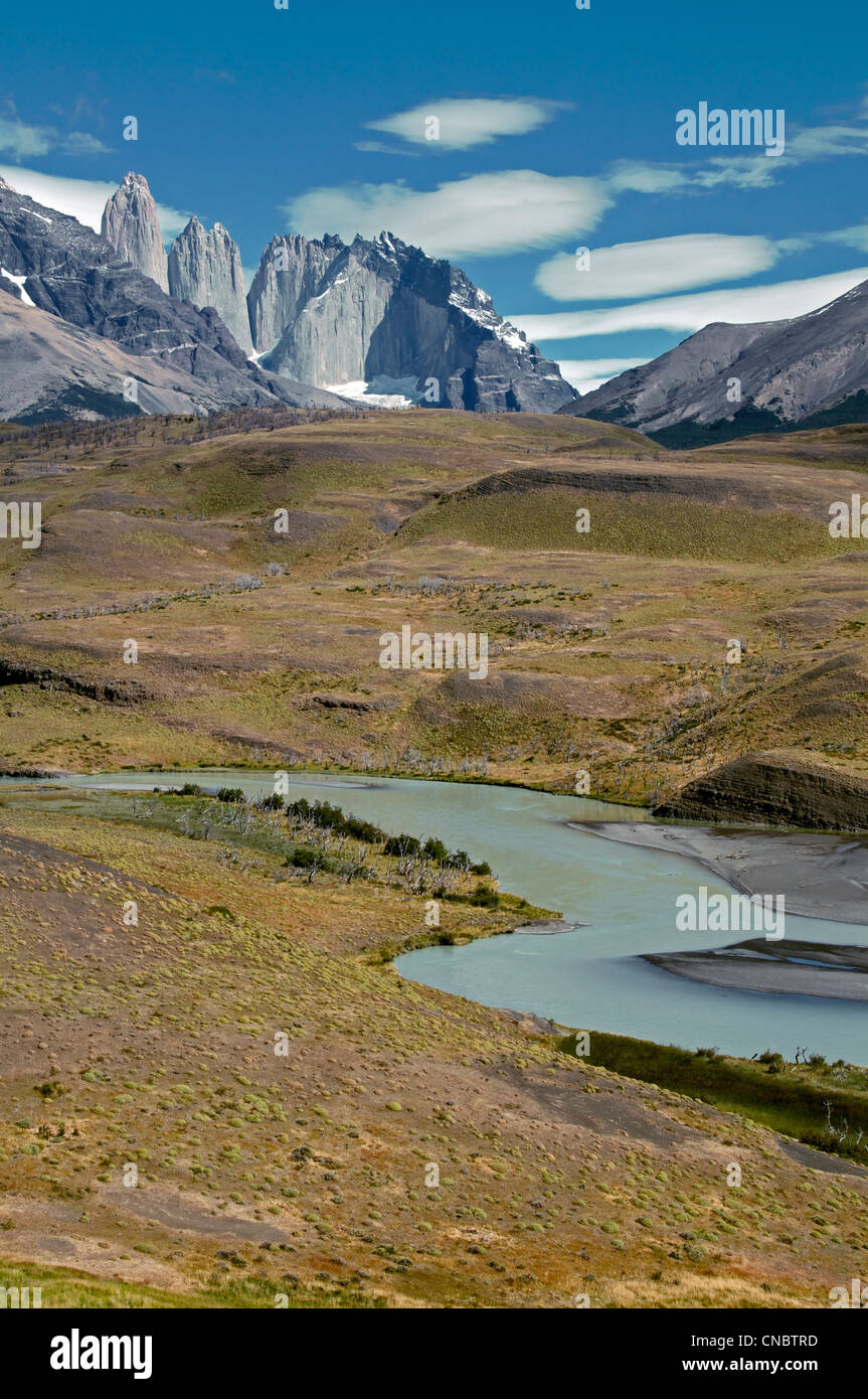 Rio Paines Torres del Paine National Park Patagonia Chile Stock Photo ...