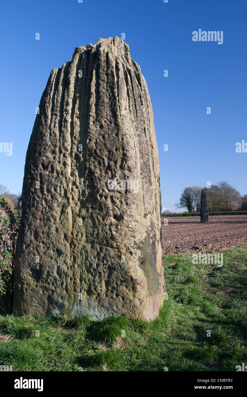 The Devil's Arrows, three prehistoric monoliths (including the second ...