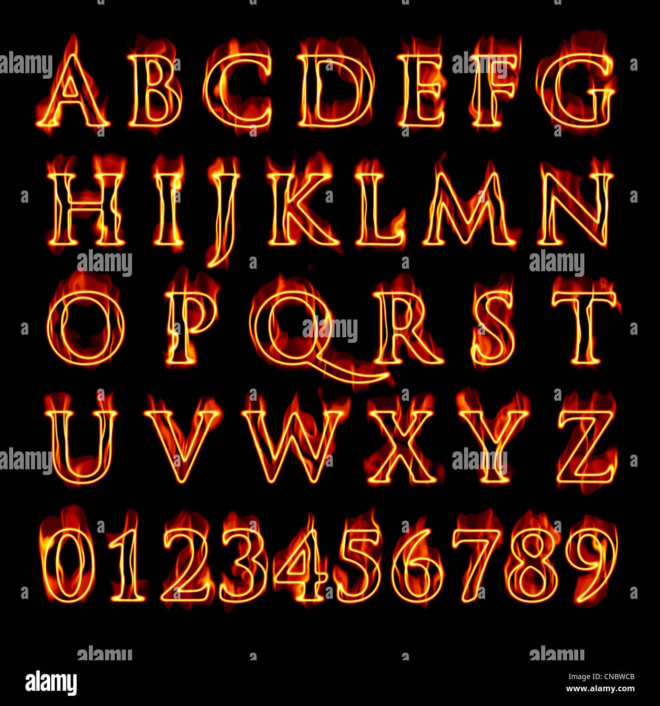 Flaming alphabet hi-res stock photography and images - Alamy