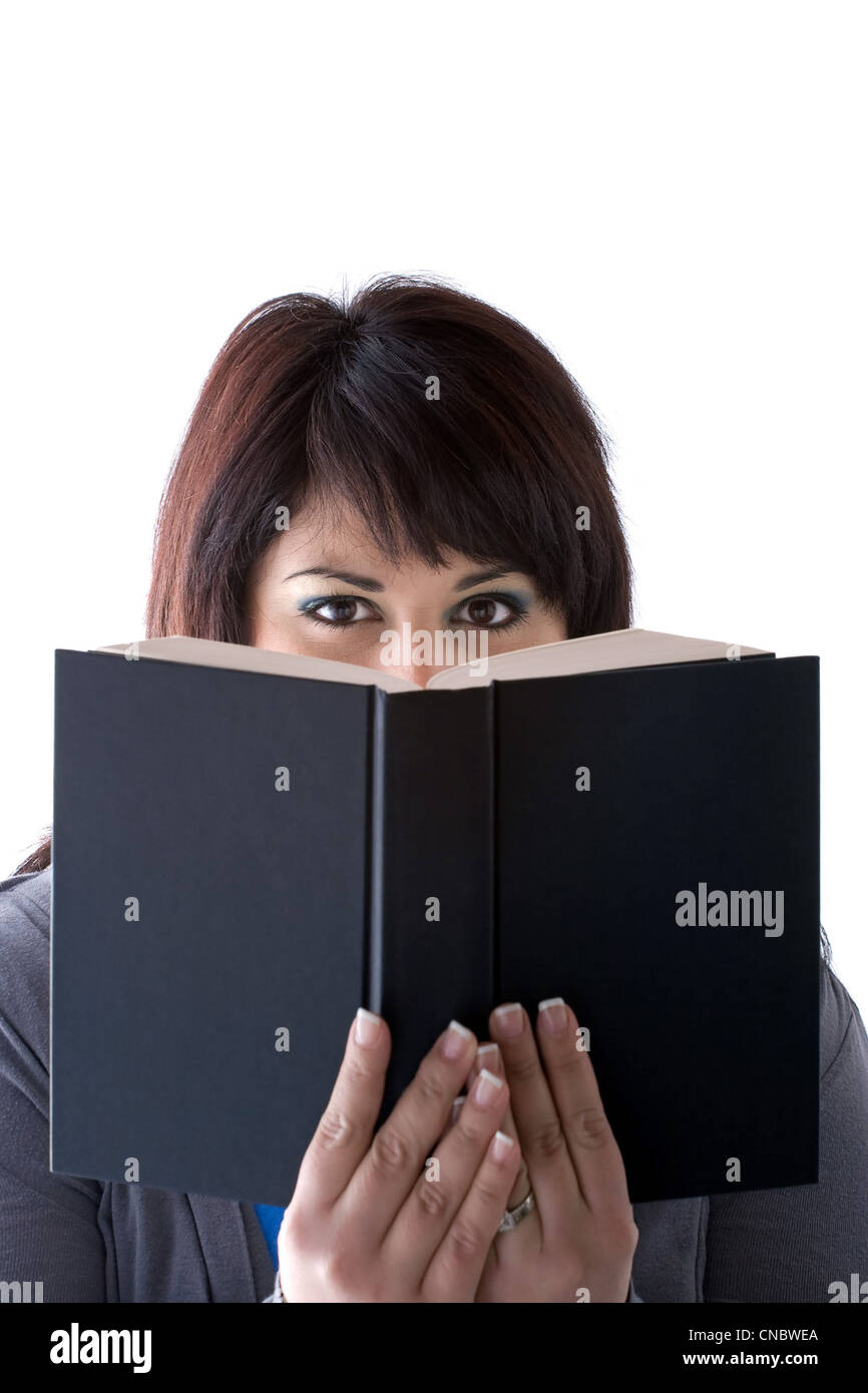 Black woman reading a library book hi-res stock photography and images ...