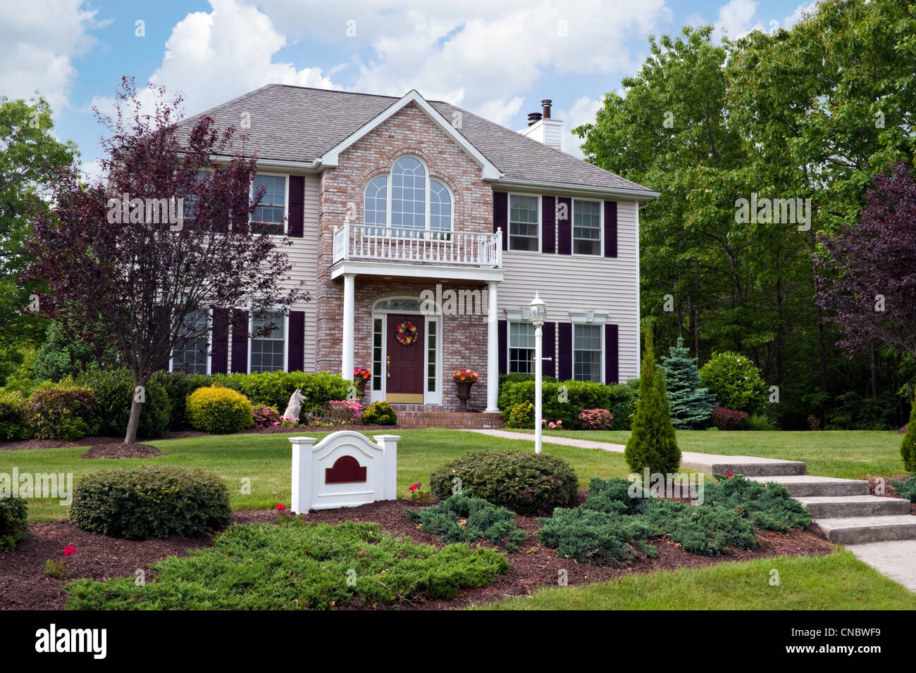 A modern custom built luxury home in a residential neighborhood. This ...