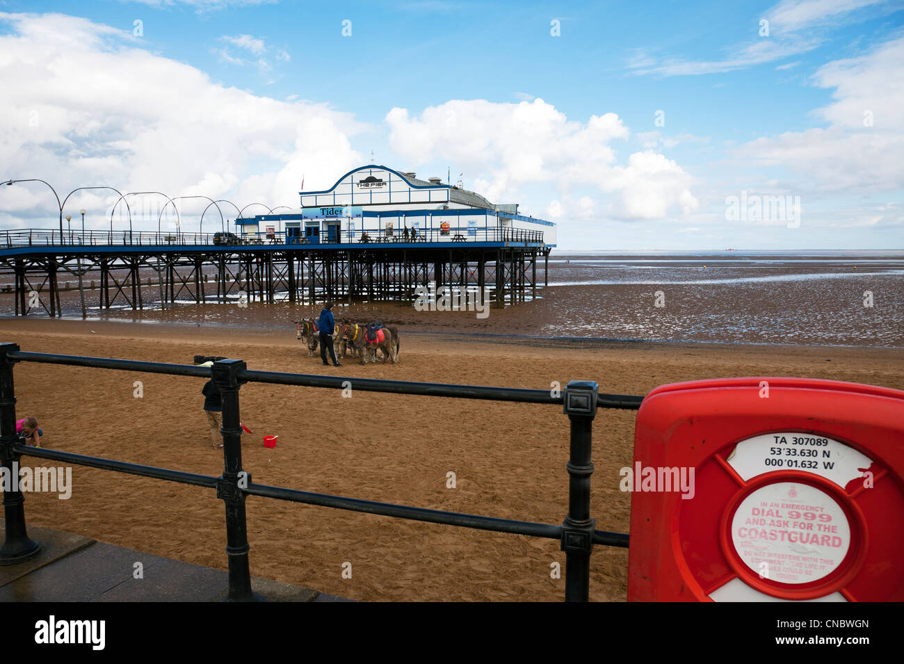 Cleethorpes, Lincolnshire, England, UK Pier Tides a traditional ...