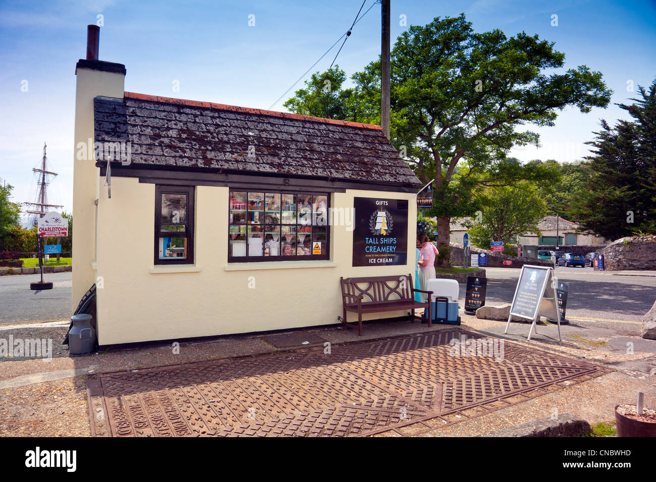 The former weighbridge kiosk at Charlestown, Cornwall, England, UK now ...
