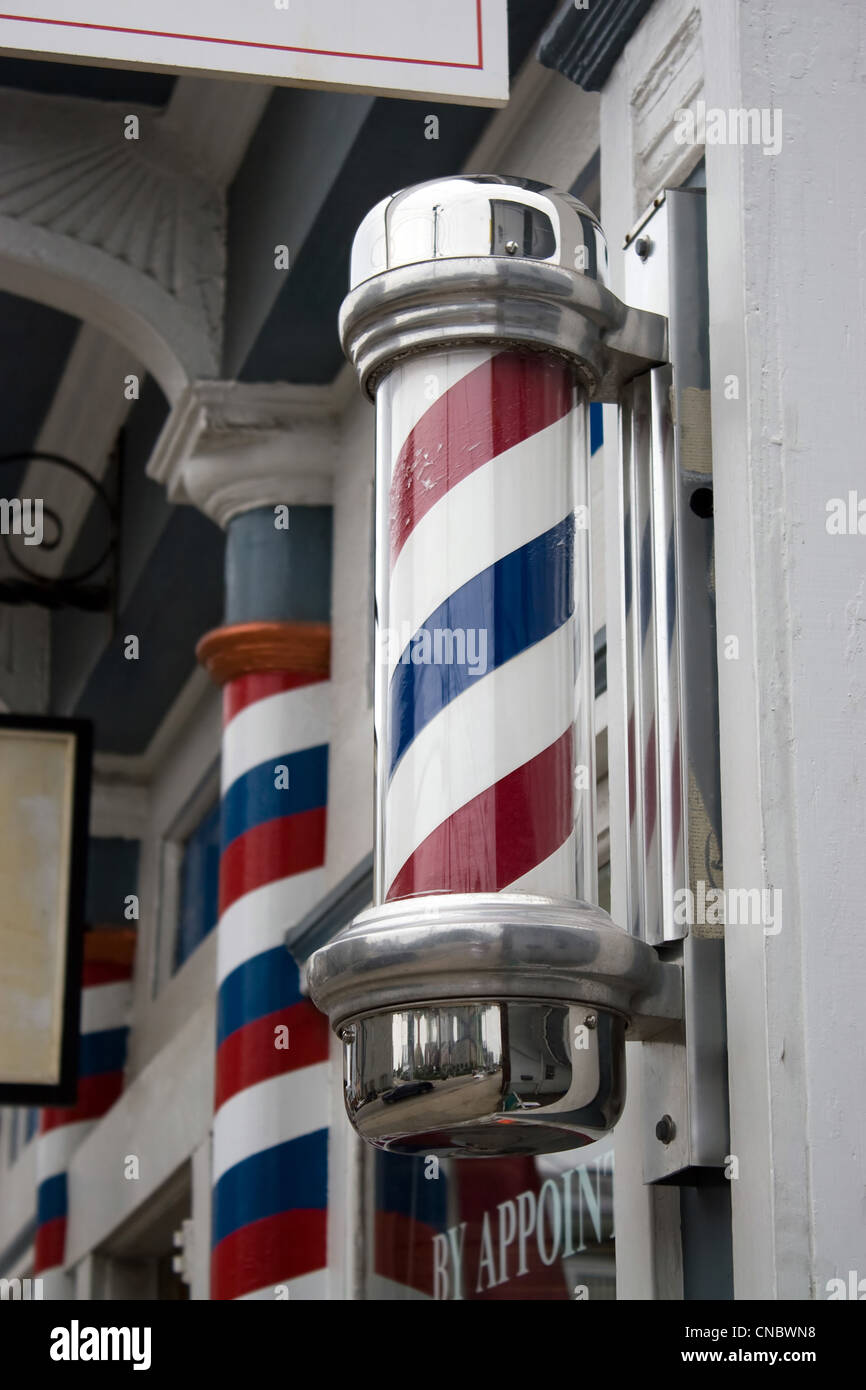 Old striped barber pole hi-res stock photography and images - Alamy