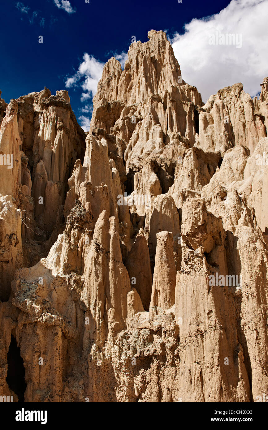 Moon valley, erosion landscape near La Paz, Bolivia, South America ...