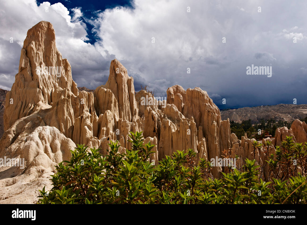 Moon valley, erosion landscape near La Paz, Bolivia, South America ...