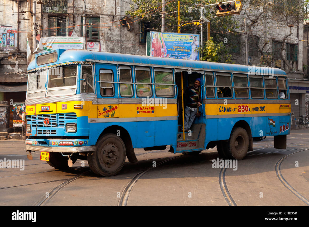 India, West Bengal, Kolkata (calcutta), municipal bus Stock Photo - Alamy