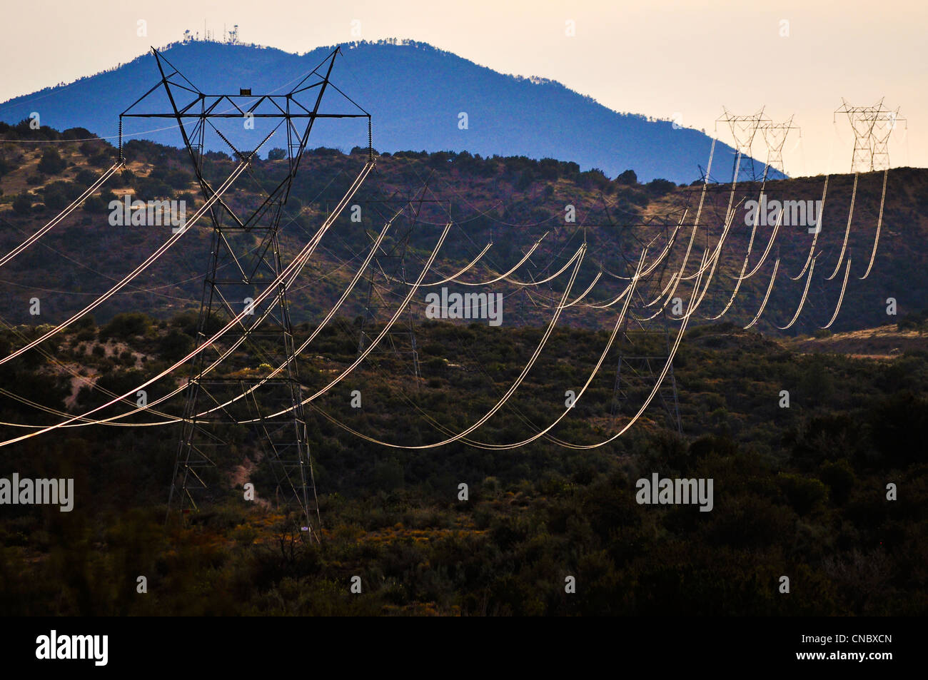 Reflective power lines in arizona hi-res stock photography and images ...