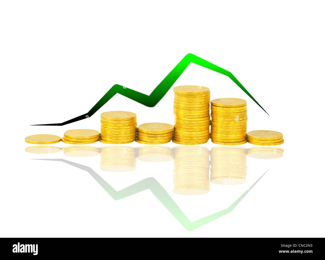 gold coins isolated on white Stock Photo - Alamy