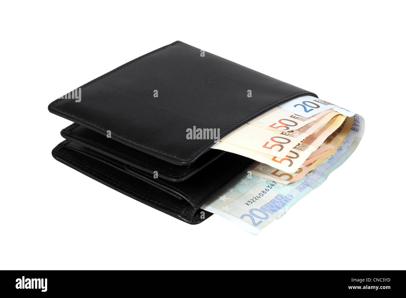 Wallet with euro banknotes Stock Photo - Alamy
