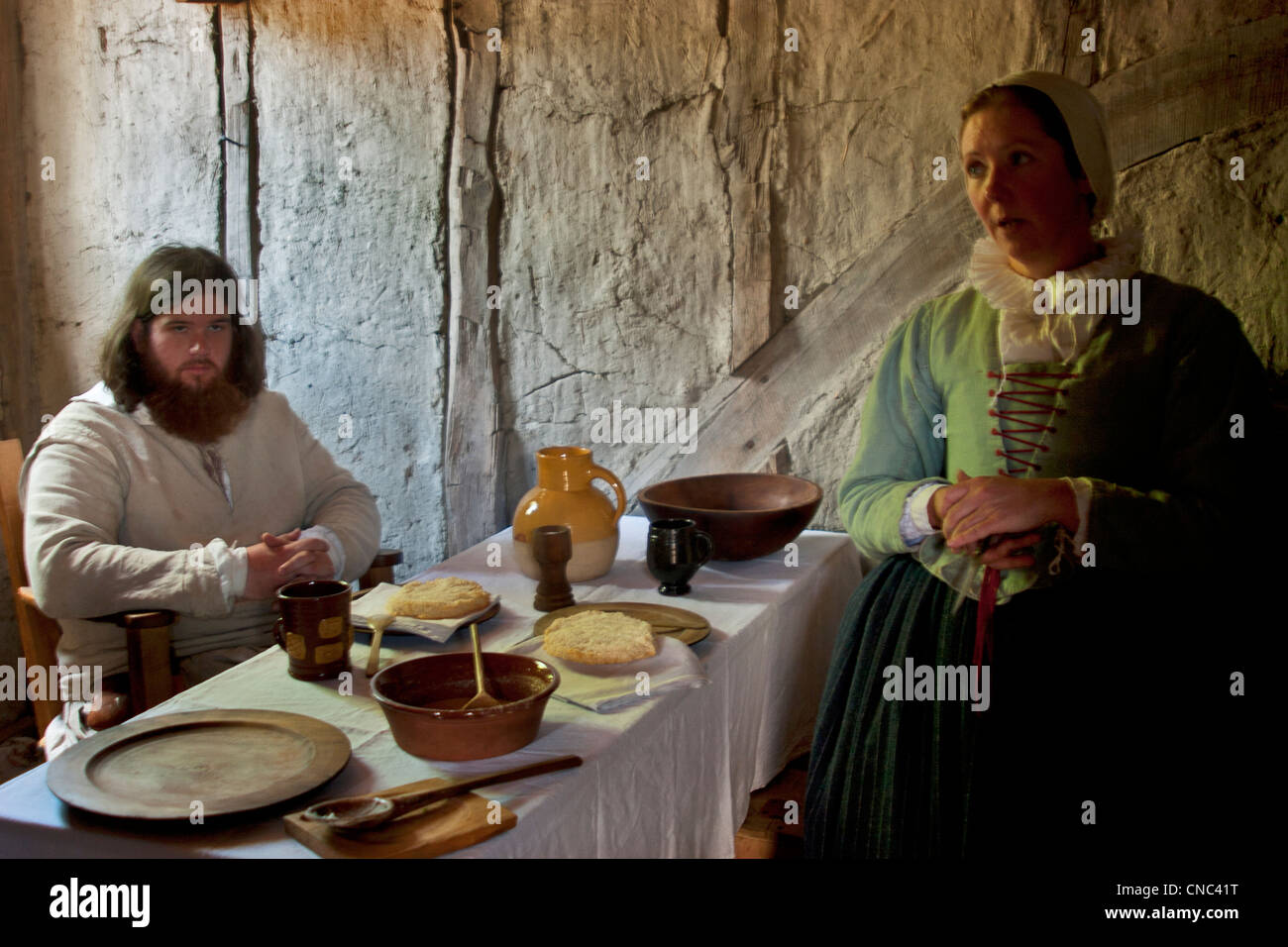 Pilgrim food plimoth plantation hi-res stock photography and images - Alamy