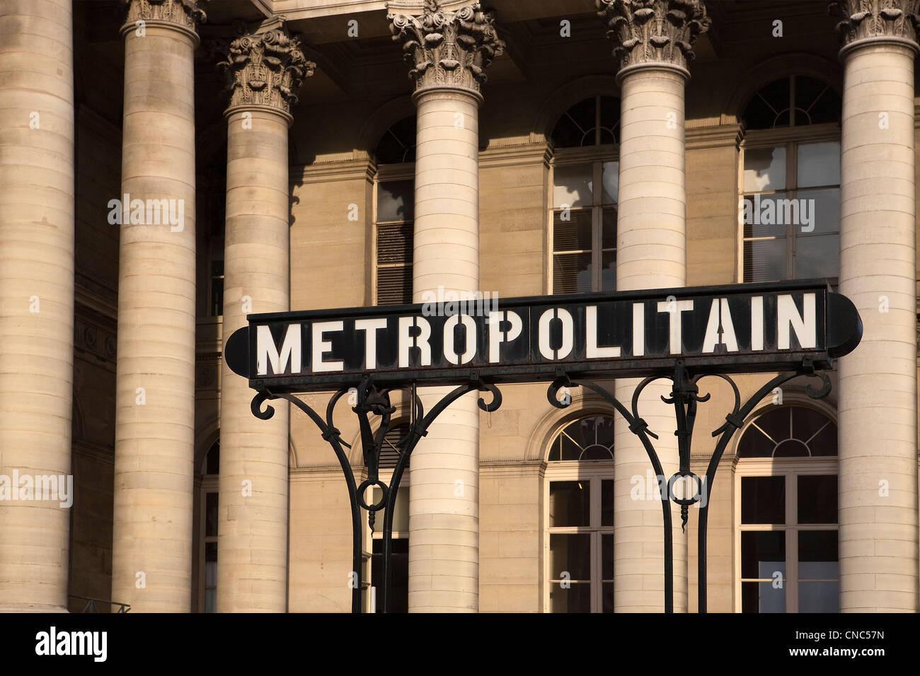 France, Paris, entrance to the Metro Bourse, line 3 Stock Photo - Alamy