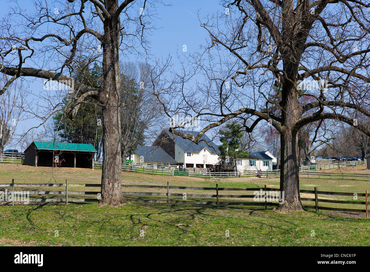 Barn and horse stables, Hidden Valley Farm at Ridley Creek State Park ...