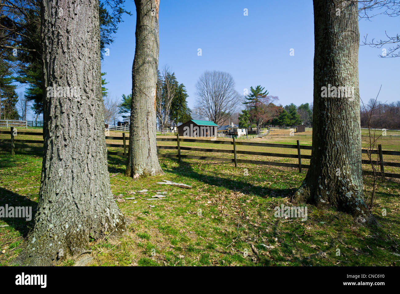Barn and horse stables, Hidden Valley Farm at Ridley Creek State Park ...